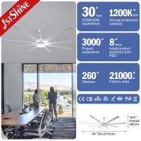 China 84 Inch Large DC Ceiling Fan with LED Light and Remote Control for Living Rooms and Commercial Spaces for sale