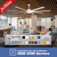 China 84 Inch Large DC Ceiling Fan with LED Light and Remote Control for Living Rooms and Commercial Spaces for sale