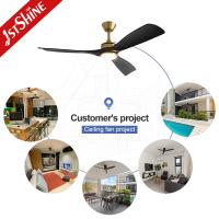 China 52-Inch Customizable Dimmable LED Ceiling Fan with Durable ABS Blades and Remote Control for sale