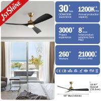 China 52-Inch Customizable Dimmable LED Ceiling Fan with Durable ABS Blades and Remote Control for sale