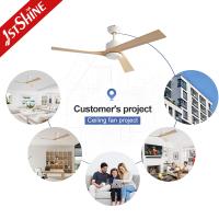 China 52 Inch Solid Wood Ceiling Fan with Premium Wood Blades and 6-Speed Remote Control for sale