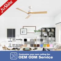 China 52 Inch Solid Wood Ceiling Fan with Premium Wood Blades and 6-Speed Remote Control for sale