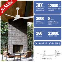 China 52 Inches Modern ABS Blade Ceiling Fan with 6 Speed Remote Control and High Efficiency DC Motor for sale