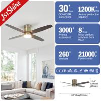 China Smart Ceiling Fan with 6-Speed Settings Flush Mount and 10-Year Motor Warranty for sale