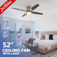 China Smart Ceiling Fan with 6-Speed Settings Flush Mount and 10-Year Motor Warranty for sale