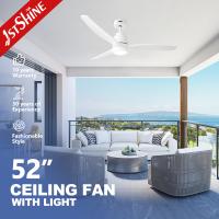 China 52 Inch Solid Wood Ceiling Fan with DC Motor and LED Lighting for Modern Living Spaces for sale