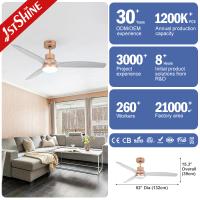 China 52-Inch Rose Gold Finish Dimmable LED Ceiling Fan with Transparent ABS Blades and Remote Control for sale