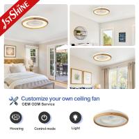 China 23-Inch Remote LED Ceiling Fan Light with DC Motor and Remote Control for Low Ceilings for sale