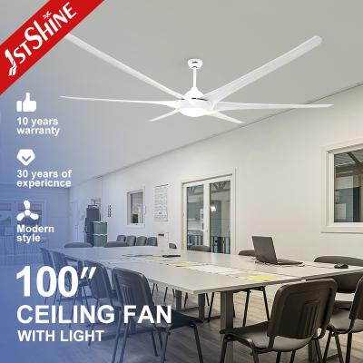 China 100-Inch Large Plastic Ceiling Fan Light with DC Motor and Remote Control for Open Spaces for sale