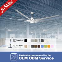 China 100-Inch Large Plastic Ceiling Fan Light with DC Motor and Remote Control for Open Spaces for sale
