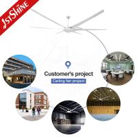 China 100-Inch Large Plastic Ceiling Fan Light with DC Motor and Remote Control for Open Spaces for sale