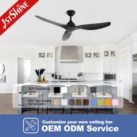 China 52 Inches Low Noise Energy Saving DC Motor Plastic Ceiling Fan Without Light Modern for sale