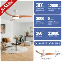 China Modern 52/42-inch Plastic Ceiling Fan with ABS Blades DC Motor and LED Light for sale