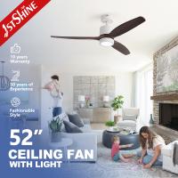 China 52 Inches Solid Wood Ceiling Fan with DC Motor and Remote Control for sale