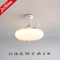 China 42 Inch Retractable Ceiling Fan Light with Dimmable LED Light and Silent DC Motor for sale