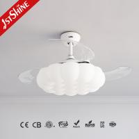 China 42 Inch Retractable Ceiling Fan Light with Dimmable LED Light and Silent DC Motor for sale