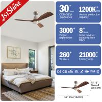 China 52 Inch Low Noise Anti Corrosion Color Changing Ceiling Fan with LED Light and Remote Control for sale