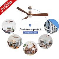China 52 Inch Low Noise Anti Corrosion Color Changing Ceiling Fan with LED Light and Remote Control for sale