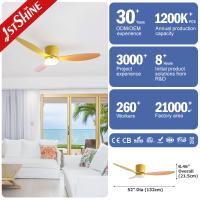 China 52 Inches Customizable Macaron Color Plastic Ceiling Fan with Light and Smart Control for sale