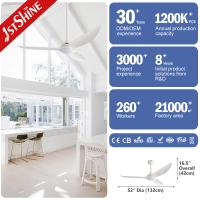 China 52 Inches Modern Ceiling Fan with ABS Blades and Integrated LED Light for sale