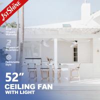 China 52 Inches Modern Ceiling Fan with ABS Blades and Integrated LED Light for sale
