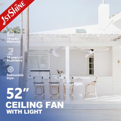 China 52 Inches Modern Ceiling Fan with ABS Blades and Integrated LED Light for sale