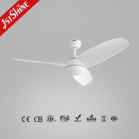 China 52 Inch Modern White Plastic Ceiling Fan with ABS Blades and Quiet DC Motor Integrated LED Light for sale