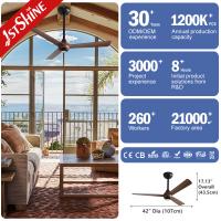 China 42 Inch DC Motor Ceiling Fan with LED Spotlight and 6 Speed Choice for Dining and Commercial Spaces for sale