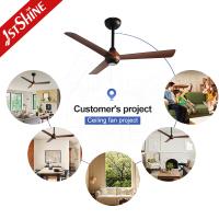China 42 Inch DC Motor Ceiling Fan with LED Spotlight and 6 Speed Choice for Dining and Commercial Spaces for sale