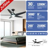China 52 Inches DC Motor Ceiling Fan with Smart Device Support and Dimmable LED Light for sale