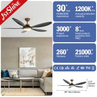 China 56 Inches DC Motor Energy Saving Dimmable LED Ceiling Fan with Light for sale