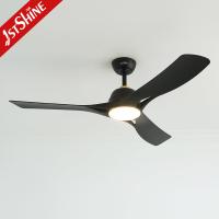 China SAA Black Plastic 52 Inch Modern LED Ceiling Fan with DC Motor and Smart Device Support for sale