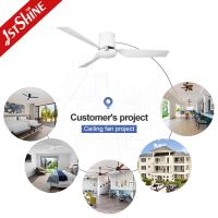 China 52 Inches Low Profile Dimmable LED Ceiling Fan with ABS Blade and Smart Device Support for sale