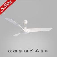 China 52 Inches Modern White Plastic Ceiling Fan with DC Motor and Remote Control for sale