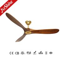 China 60 Inch Modern Decorative Ceiling Fan With Quiet DC Motor and 3 Wooden Blades for Villa for sale