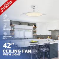 China Ultra-Thin 42 Inch Smart Ceiling Fan with Retractable Blades and DC Motor for sale