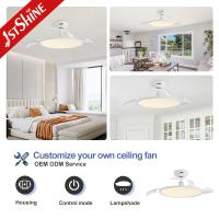 China Ultra-Thin 42 Inch Smart Ceiling Fan with Retractable Blades and DC Motor for sale