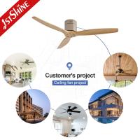 China 52 Inch Solid Wood Ceiling Fan with DC Motor and Remote Control for Home, Hotel, and Office for sale