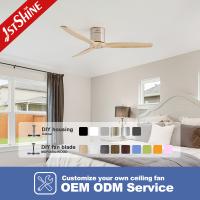 China 52 Inch Solid Wood Ceiling Fan with DC Motor and Remote Control for Home, Hotel, and Office for sale