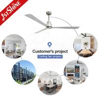 China Vintage 220V DC Wood Blade Ceiling Fan with Energy Saving and Lower Noise for Home and Office for sale