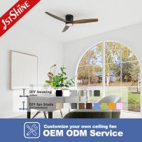 China 52 Inches Ceiling Fan Light with DC Motor and Solid Wood Blades for Indoor Living Room for sale