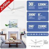 China 52-Inch Modern Ceiling Fan with Silent DC Motor and Integrated LED Light for sale