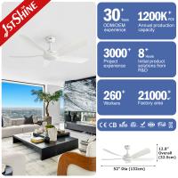 China 52 Inch Modern Ceiling Fan with Light Featuring Silent DC Motor and 5 ABS Blades for Ultra-Slim Design for sale