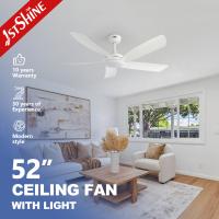 China 52 Inch Modern Ceiling Fan with Light Featuring Silent DC Motor and 5 ABS Blades for Ultra-Slim Design for sale