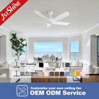 China 52 Inch Modern Ceiling Fan with Light Featuring Silent DC Motor and 5 ABS Blades for Ultra-Slim Design for sale