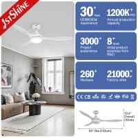 China 52 Inch Energy Saving Dimmable LED Ceiling Fan with Remote Control and Multi Colors for sale