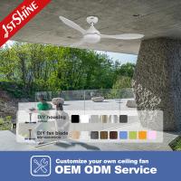 China 52 Inch Energy Saving Dimmable LED Ceiling Fan with Remote Control and Multi Colors for sale