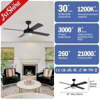 China 52 Inches LED Ceiling Fan with Remote Control 6 Speeds and ≤30dB Noise for sale