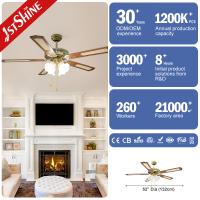 China 52 Inch Traditional Ceiling Fan with Pull Chain Control and AC Motor for Restaurants for sale