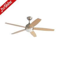China 52-inch Modern Ceiling Fan with Silent DC Motor and Reversible Airflow - LED Light and Remote Control for sale